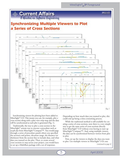 Synchronizing Multiple Viewers to Plot a Series of Cross Sections