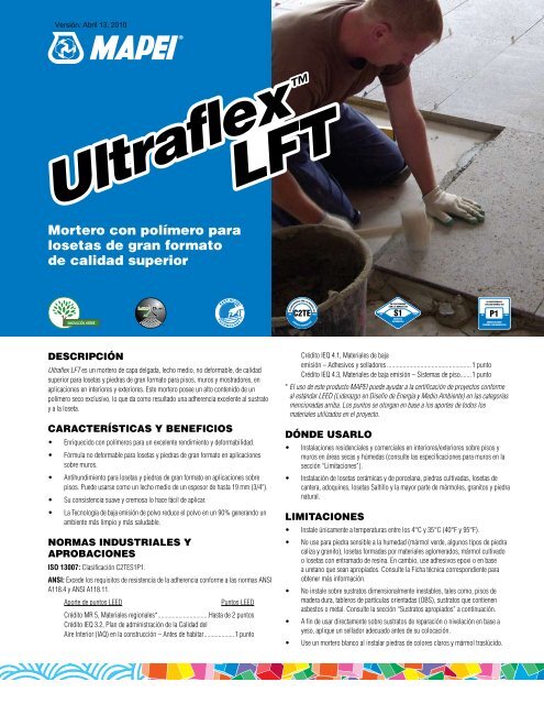 Ultraflex LFT Ultraflex LFT - Mapei
