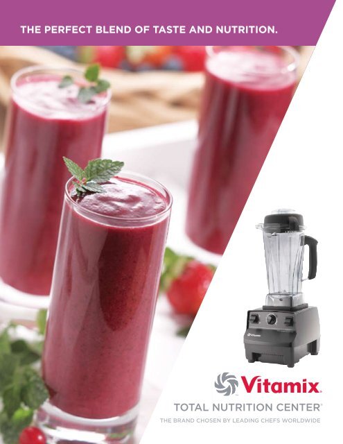 the perfect blend of taste and nutrition. total nutrition center