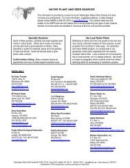 Vascular Plant List - Washington Native Plant Society