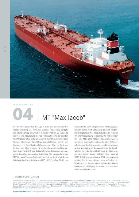 MT "Max Jacob" - Hansa Hamburg Shipping International GmbH ...