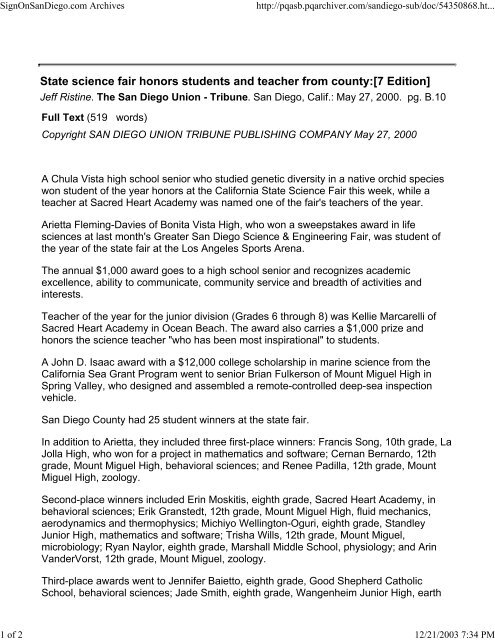 State science fair honors students and teacher from county