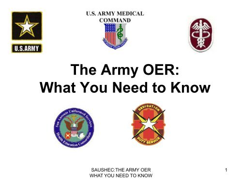 The Army OER - Brooke Army Medical Center