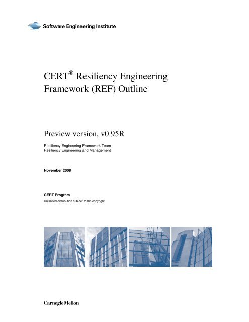 Cert Resiliency Engineering Framework Ref Outline