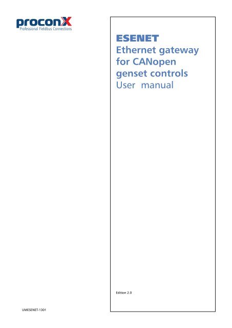 ESENET User manual - Proconx
