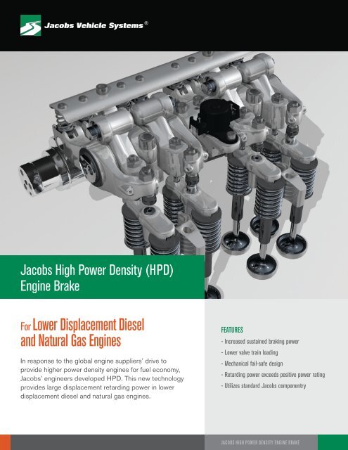For Lower Displacement Diesel and Natural Gas Engines