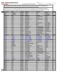 ASA Non-Approved Bat List
