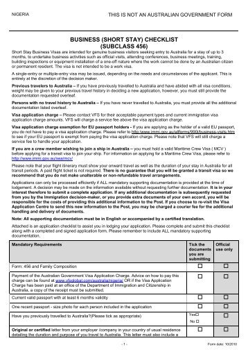 CHECKLIST OF DOCUMENTS FOR OCI CARD ... - VFS Global