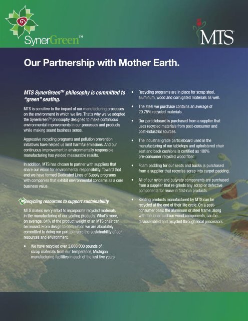 SynerGreen spread.indd - MTS Seating