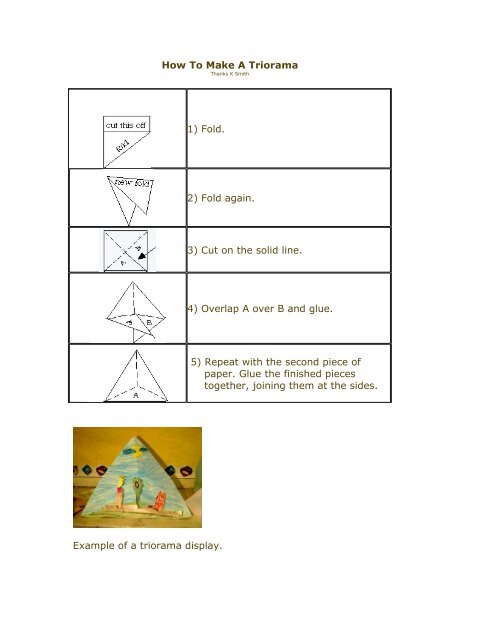HOW TO MAKE A TRIORAMA - PedagoNet