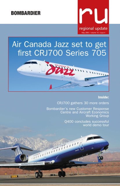 Air Canada Jazz set to get first CRJ700 Series 705 - Bombardier
