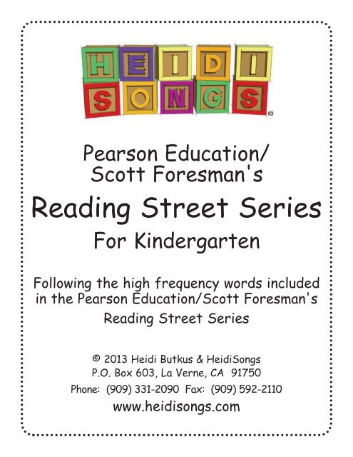 Reading Street Collection Handmotions - Heidi Songs