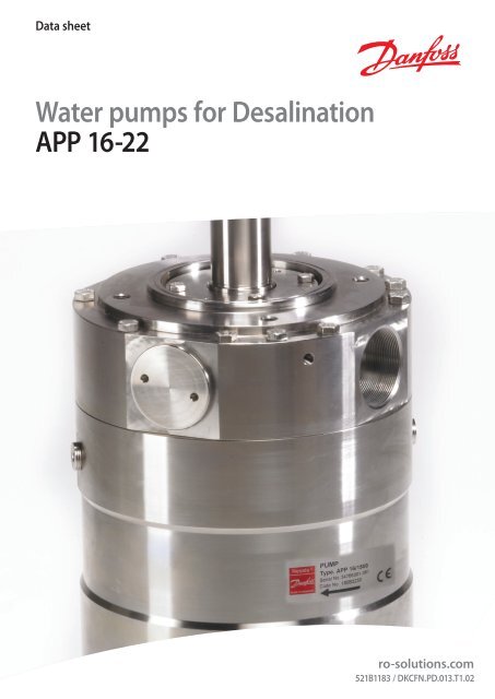 Water pumps for Desalination APP 16-22 - Fluidtech