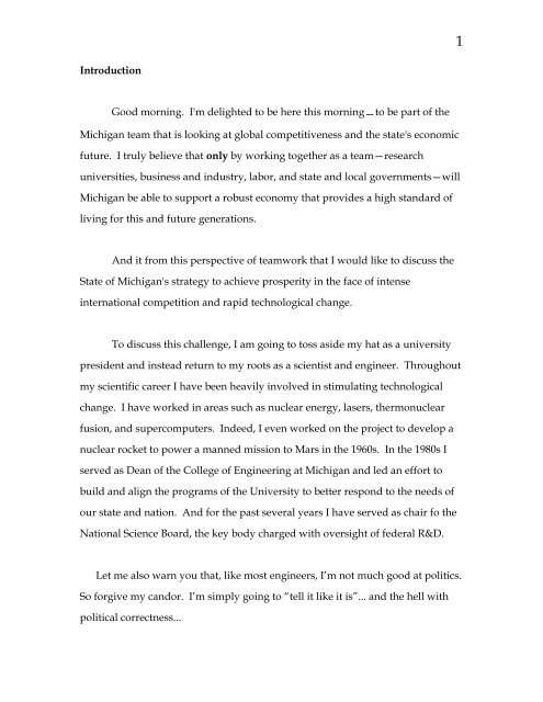 Introduction Good morning. I'm delighted to be here this morningâ to ...