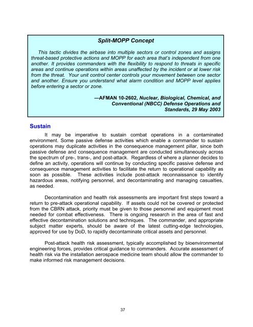 Split-MOPP Concept This t