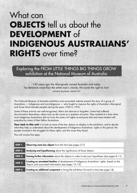 INDIGENOUS AUSTRALIANS' RIGHTS over time? - National ...