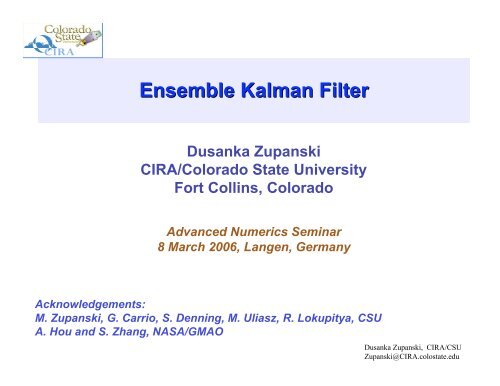 Ensemble Kalman Filter - Cosmo