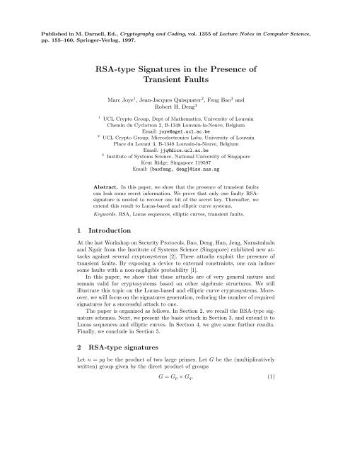 tipe cryptographie rsa