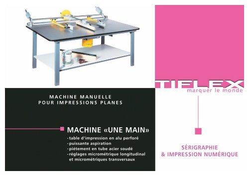 MACHINE Â«UNE MAINÂ» - Tiflex