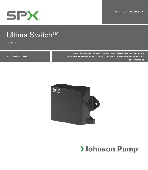 Ultima SwitchTM - Johnson Pump