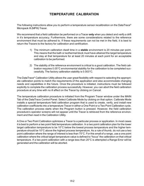 TEMPERATURE CALIBRATION T