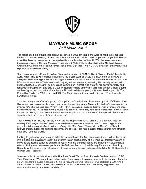 MAYBACH MUSIC GROUP Self Made Vol. 1 - My-LoveAffair