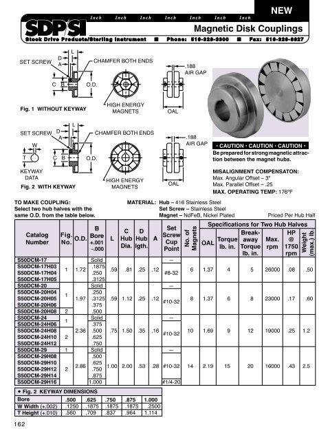 NEW Magnetic Disk Couplings - SDP/SI