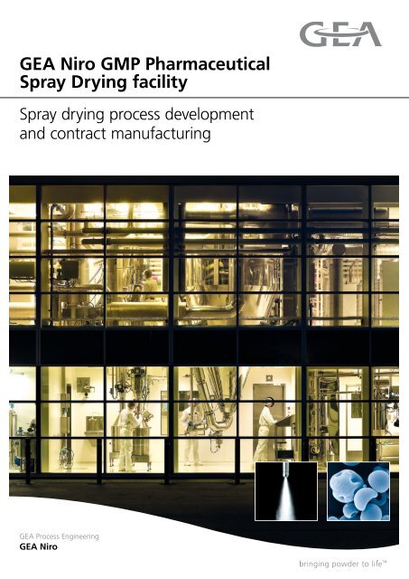 GEA Niro GMP Pharmaceutical Spray Drying facility