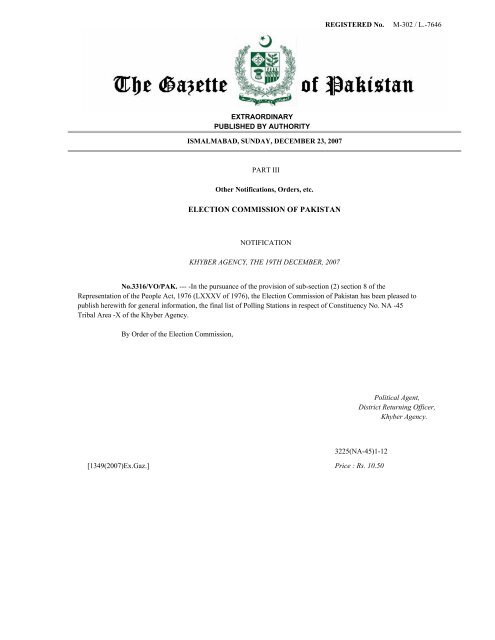 NA-45 - Election Commission of Pakistan