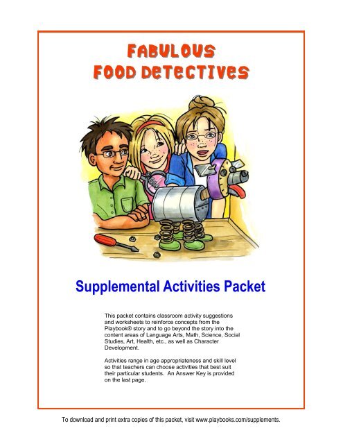 Fabulous Food Detectives - PlaybooksÃ‚Â® Roleplay Reader
