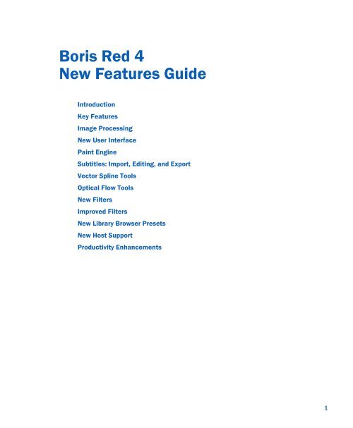 Boris Red 4 New Features Guide - Boris FX