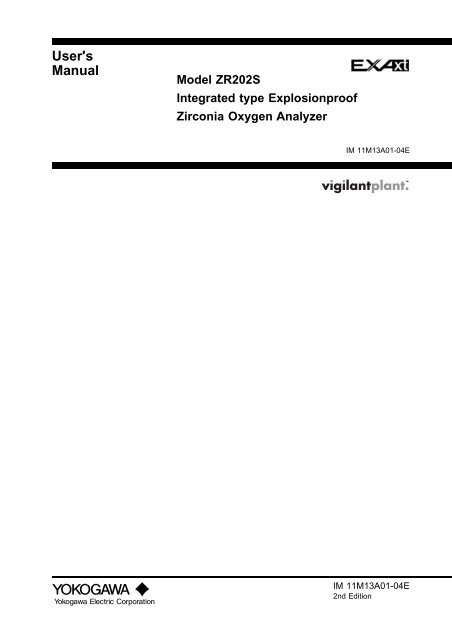 User's Manual for ZR202S - Yokogawa
