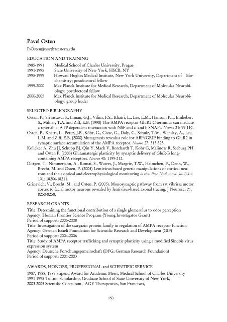 Curriculum Vitae Dr. Pavel Osten