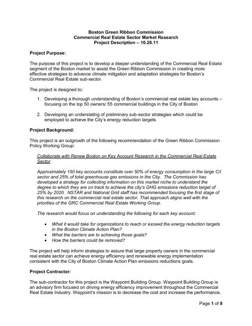 Commercial Real Estate Marketing Research Project - Boston Green ...