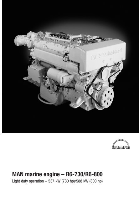 MAN marine engine Ã¢Â€Â“ R6-730/R6-800