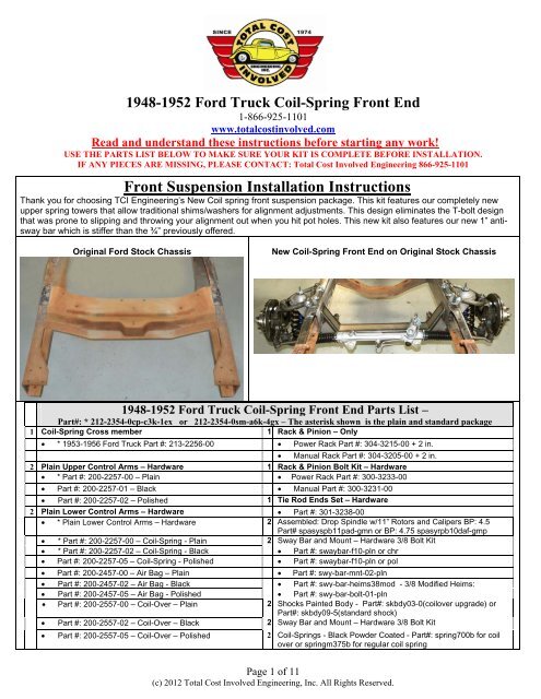 New - Total Cost Involved