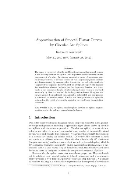 Approximation Of Smooth Planar Curves By Circular Arc Splines