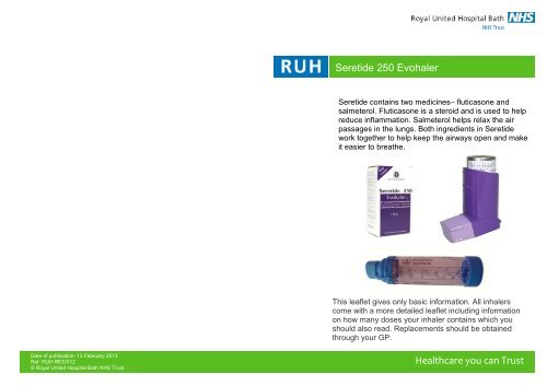 Seretide 250 Evohaler - Royal United Hospital Bath NHS Trust