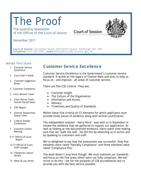 The Proof - Scottish Courts