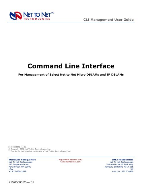 Command Line Interface User Guide - Zhone Technologies