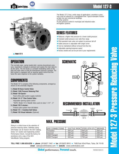 Model Sheet (PDF) - OCV Control Valves