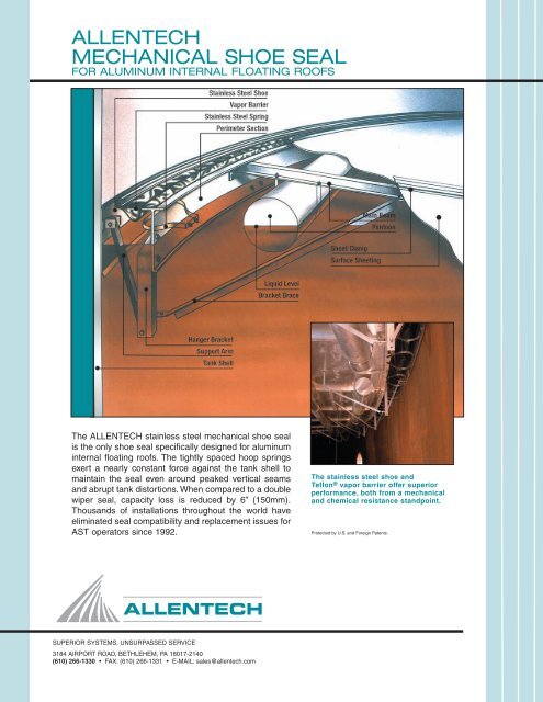 ALLENTECH MECHANICAL SHOE SEAL