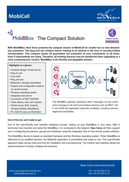 MobiCall - New Voice International AG