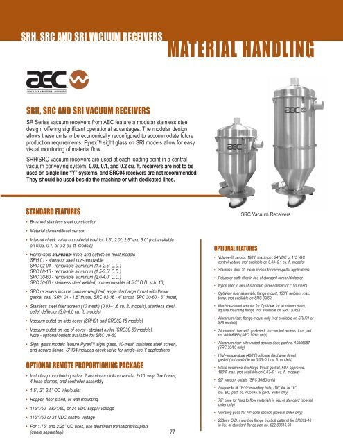 Technical Specifications - AEC