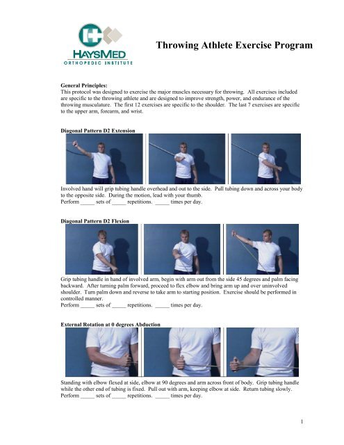 Throwing Athlete Exercise Program