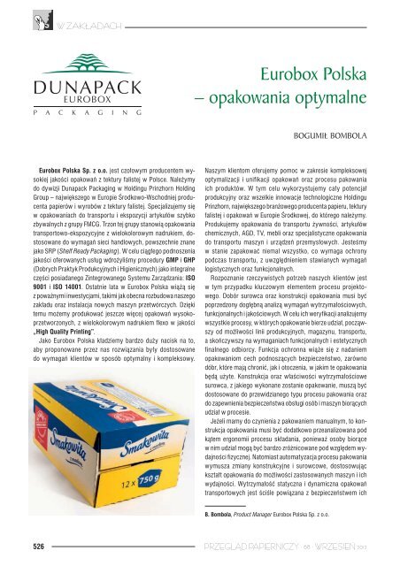 Eurobox Polska â opakowania optymalne