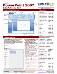 Project Quick Reference, Microsoft Project 2007 Cheat Sheet
