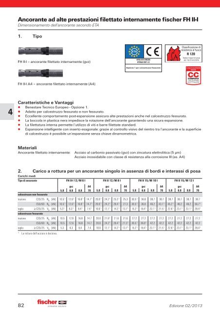 Manuale Tecnico dell'Ancoraggio - fischer FH II-I - Fischer Italia