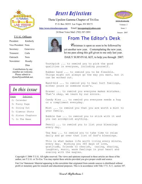 In this issue - Tri-Ess Las Vegas