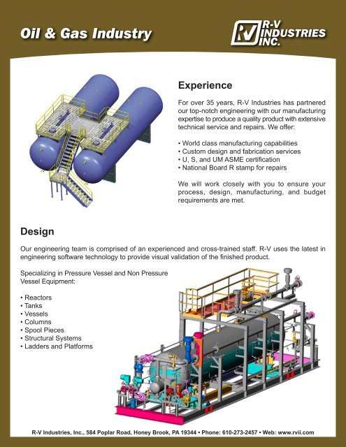 Oil & Gas Industry Fabrication - RV Industries